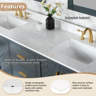 Altair Ceres 73" Engineered Stone Double Bathroom Vanity Top with Sink | Wayfair